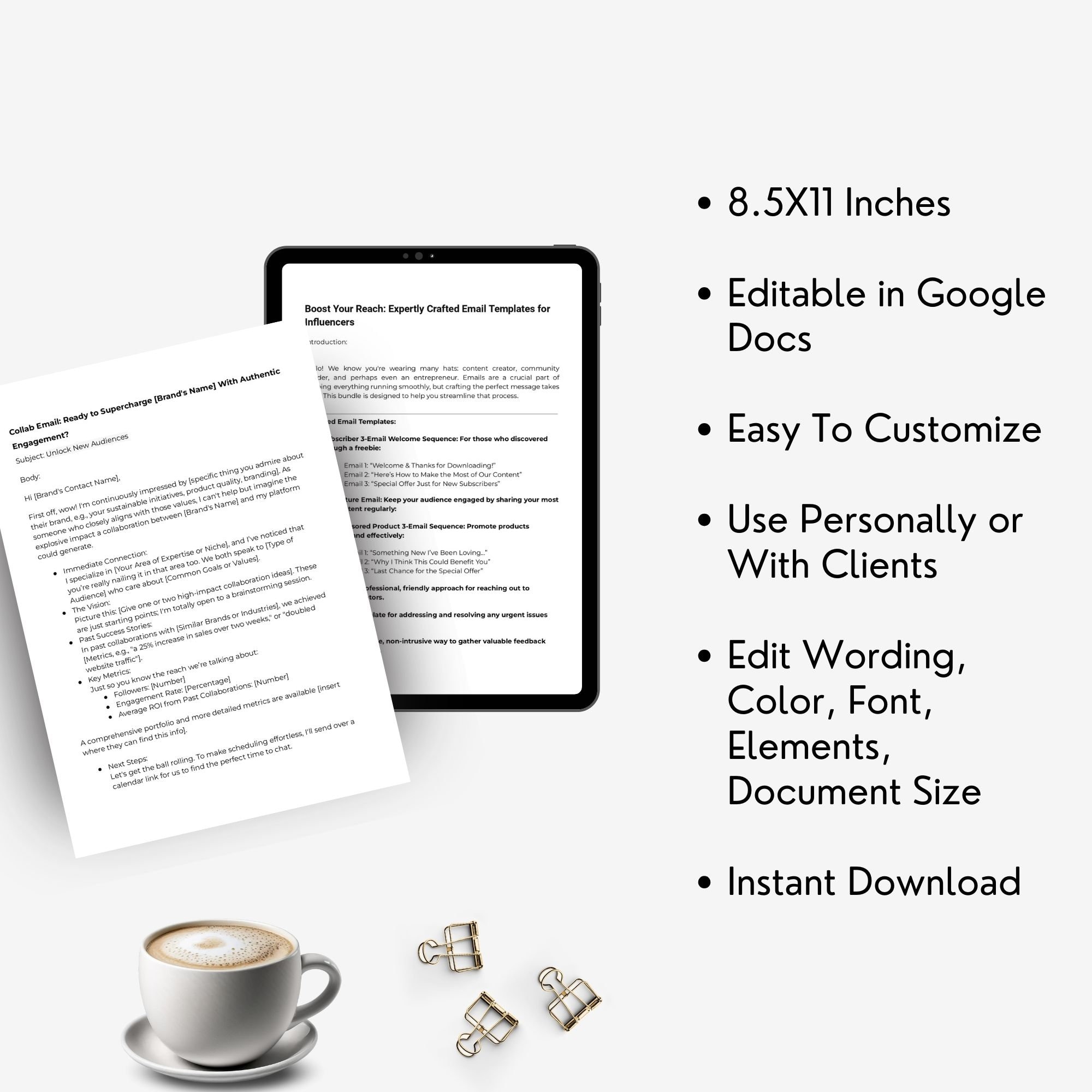 Influencer Outreach Email Template, Instagram for Social Media ...