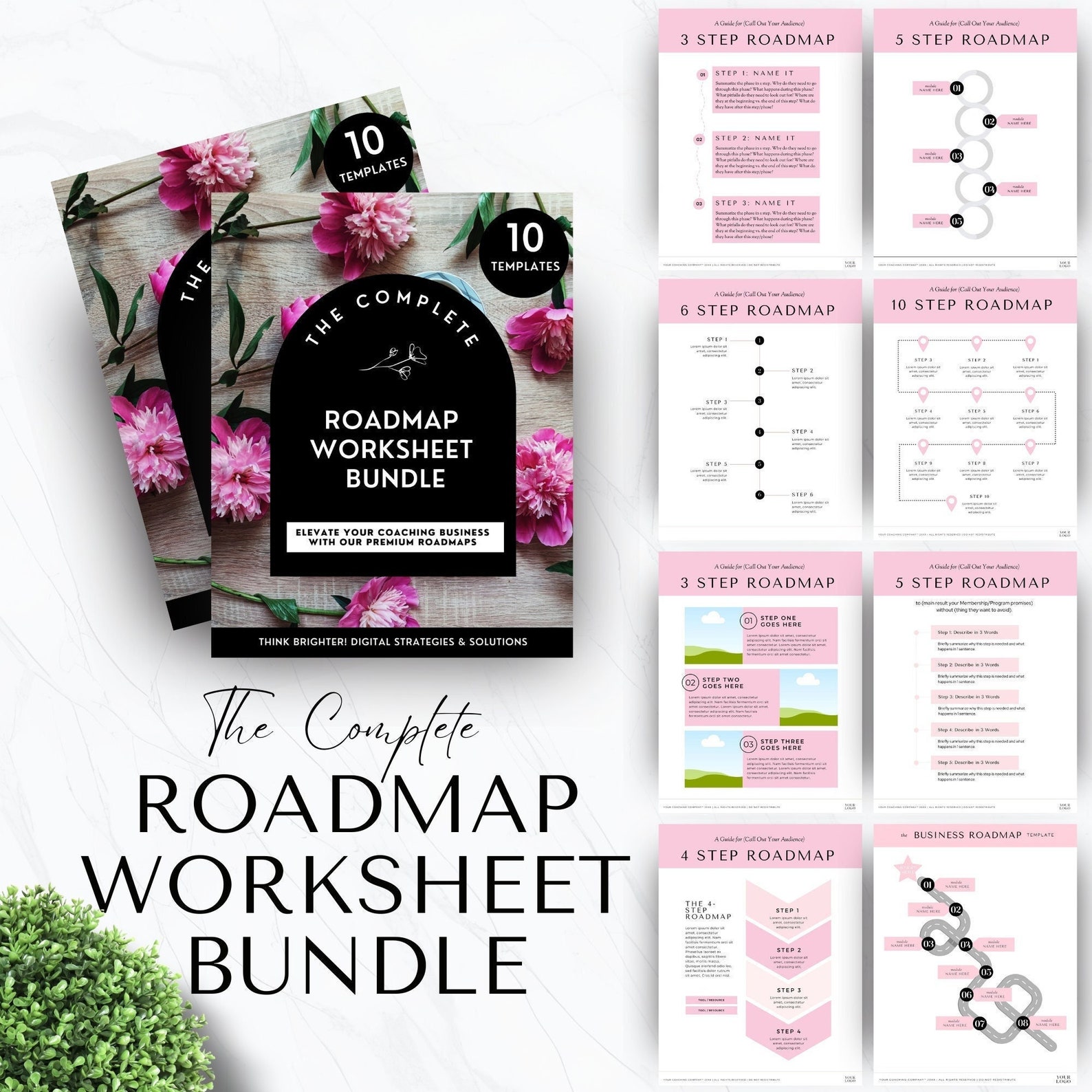 Editable Roadmap Template, Canva Roadmap Template, Canva Roadmap ...