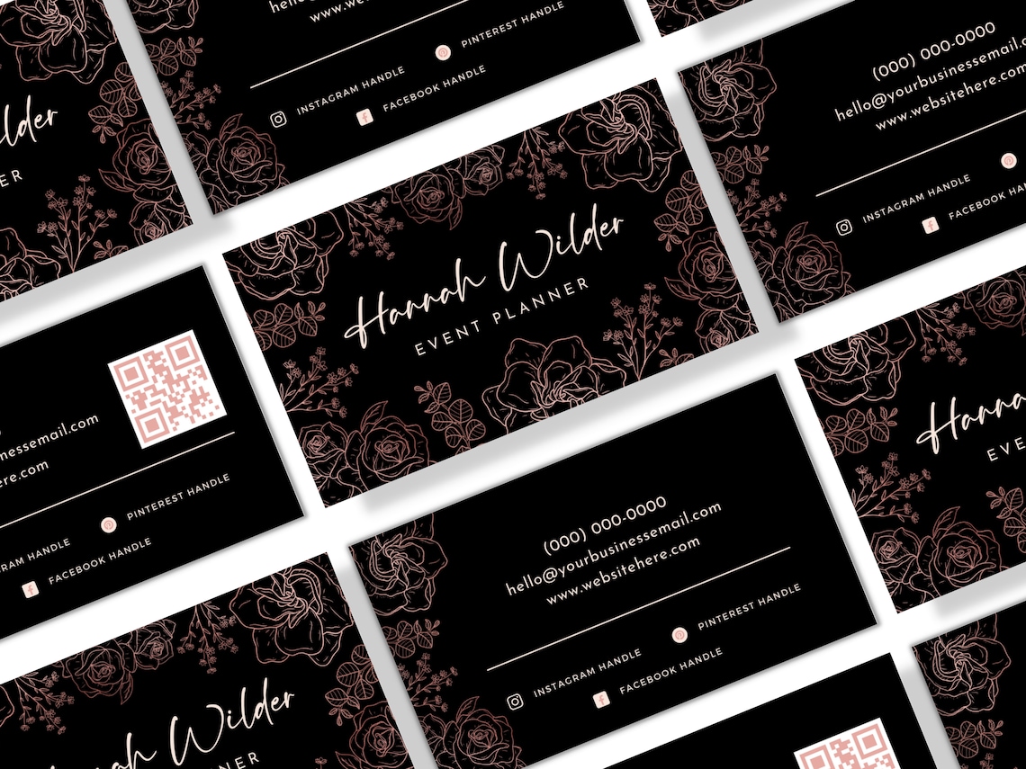 Event Planner Business Card Template, Events Business Card, Event ...