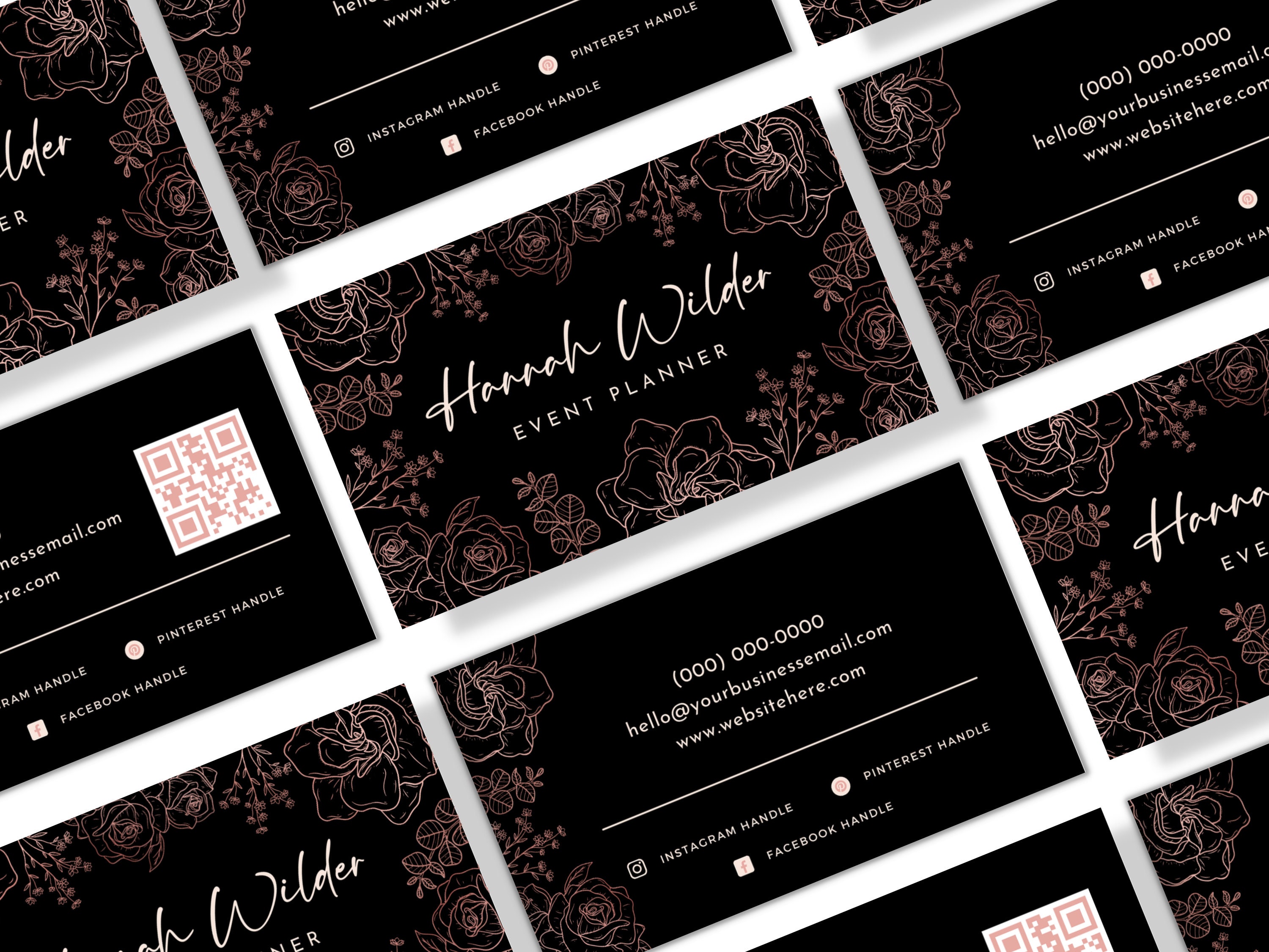 Event Planner Business Card Template, Events Business Card, Event ...