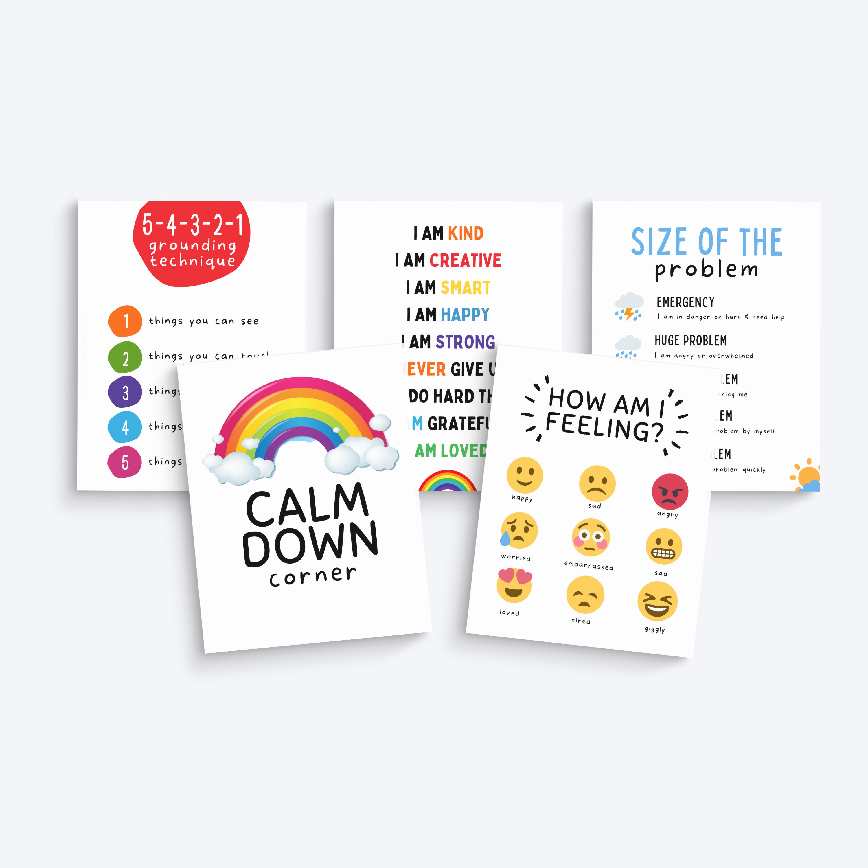 Calm Down Corner, Educational Posters, Printable Wall Art, Calming ...