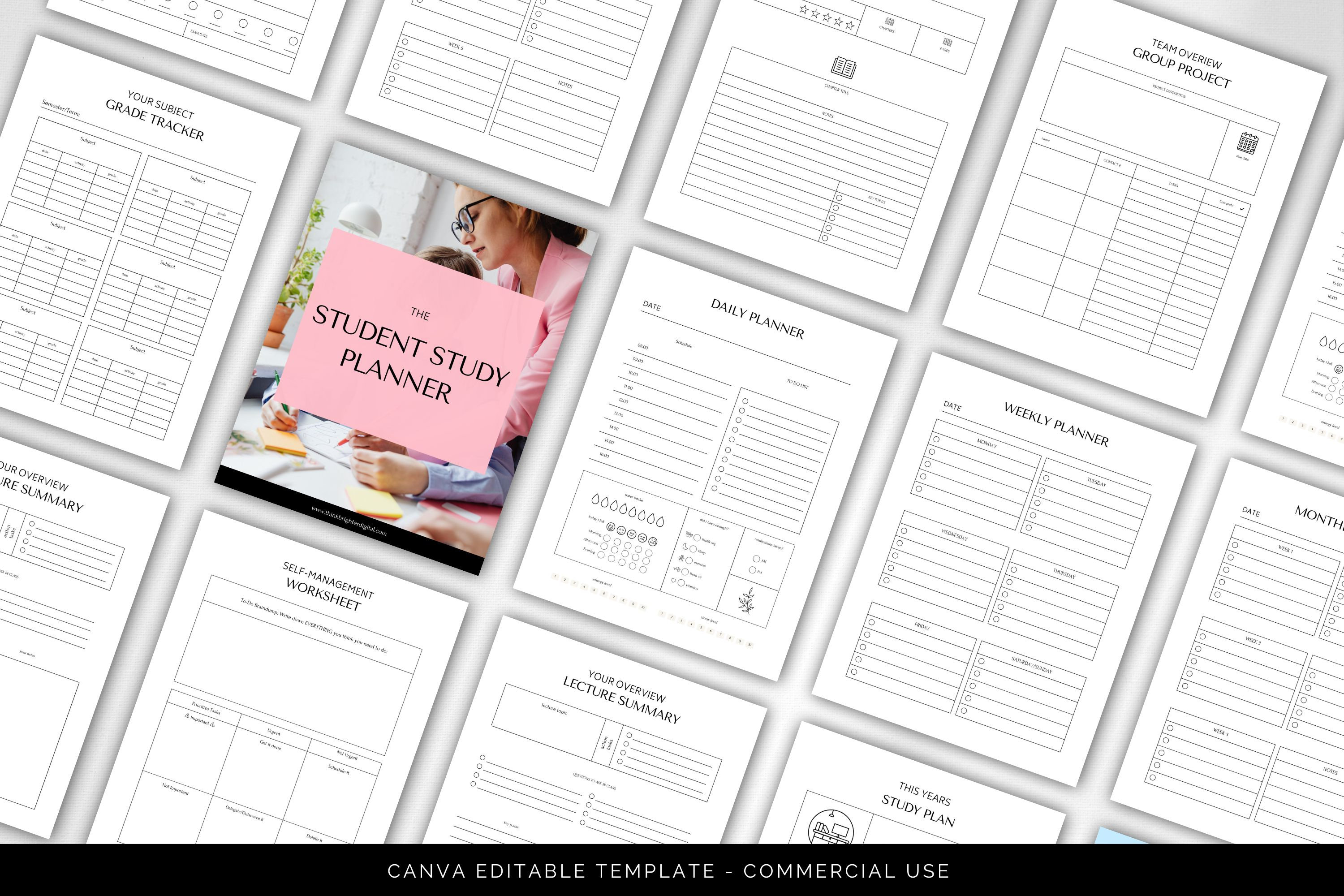 Student Planner Template Canva, Digital Goodnotes, Academic iPad ...