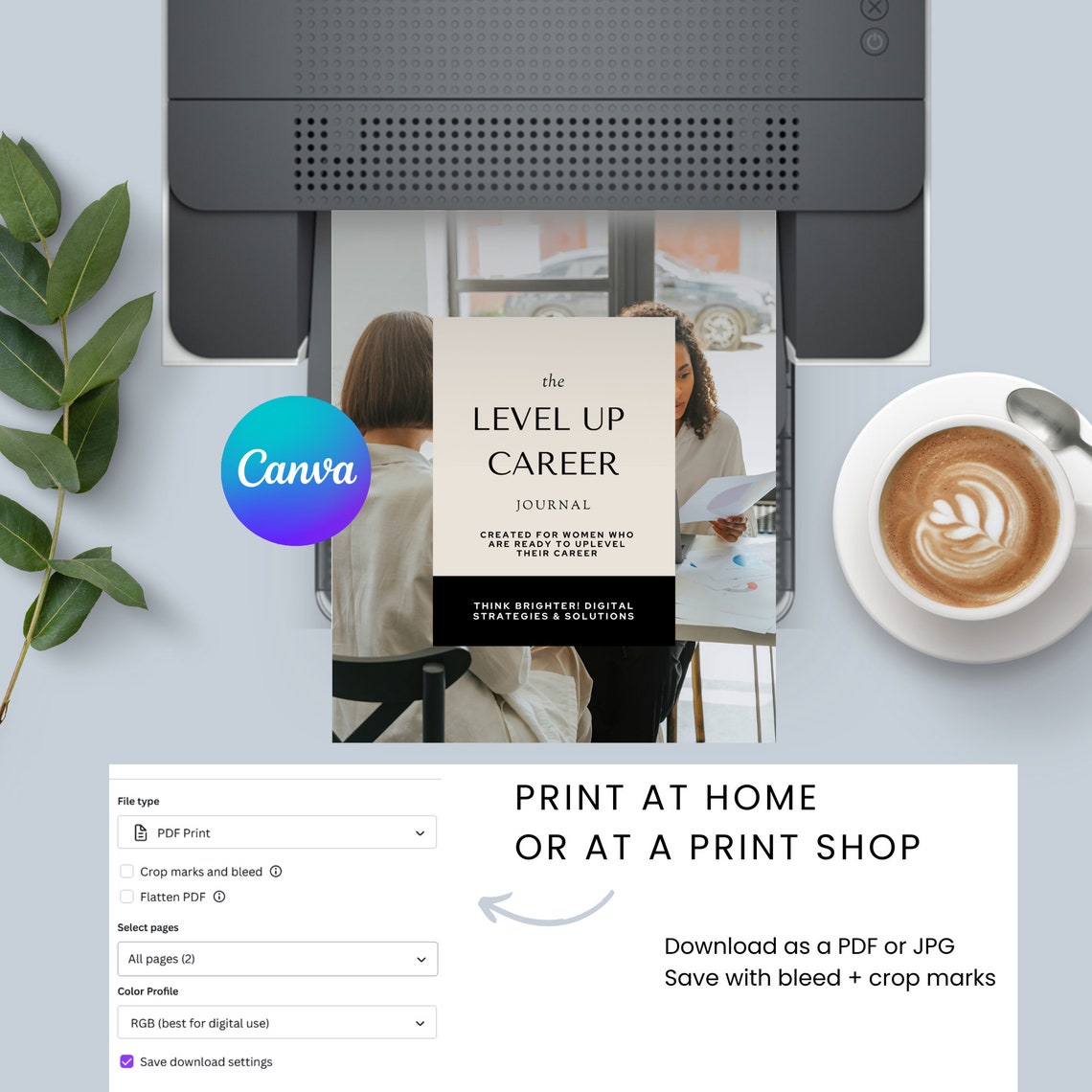 Level up Career Journal, Lead Magnet, Done for You Freebie, Canva ...
