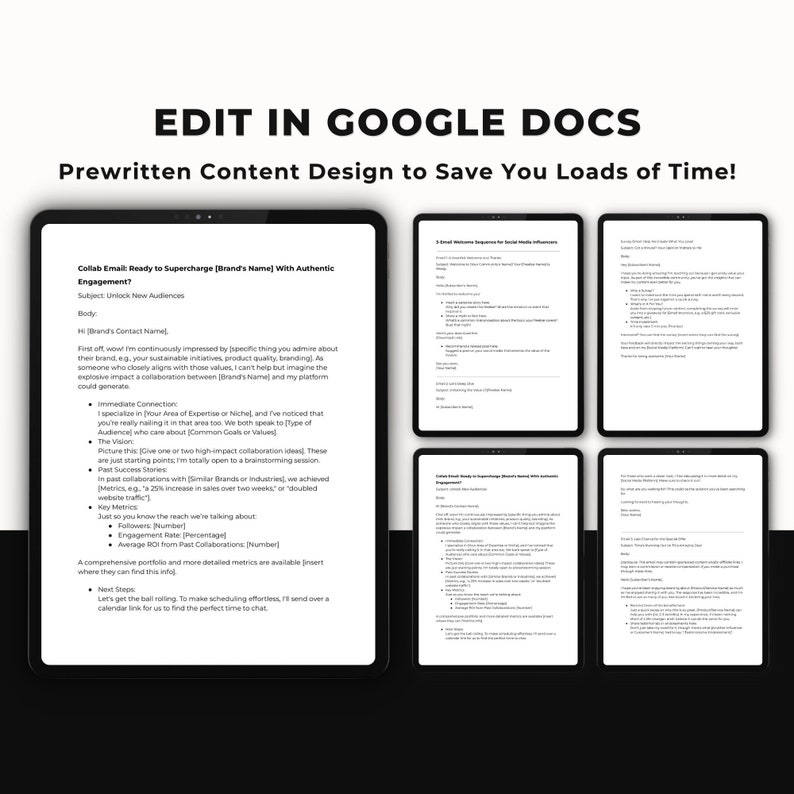 Influencer Outreach Email Template, Instagram for Social Media ...