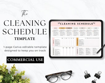 Printable Daily Weekly Monthly Cleaning Planner Editable - Etsy