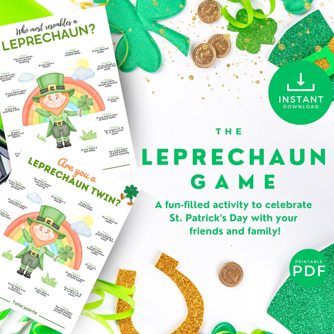 Who is Most Like A Leprechaun Printable St. Patricks Day Game for ...