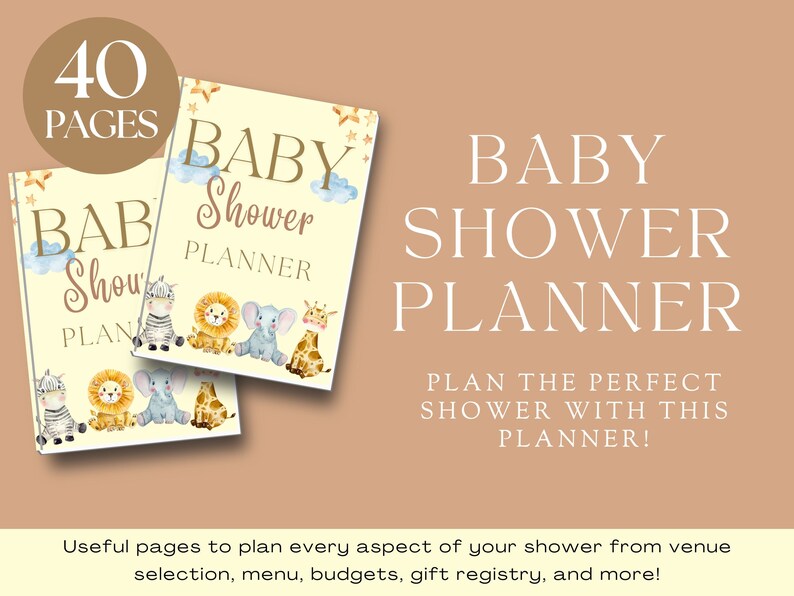 Baby Shower Planner, Baby Shower Event Planner, Timeline To-do, Canva ...