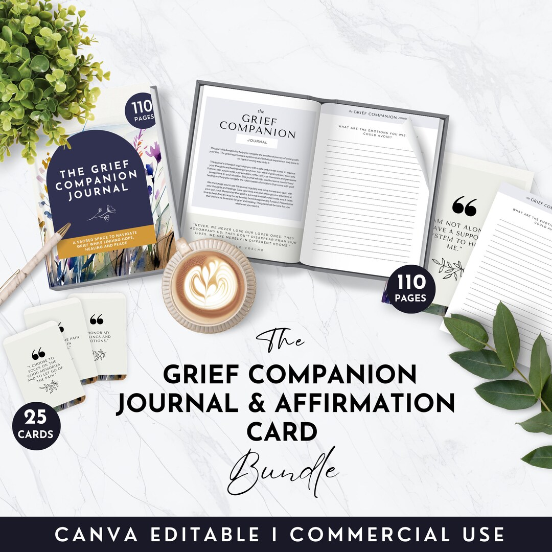 Healing Grief Bundle, Grief Journal, Healing Set, Loss Workbook, Grief ...
