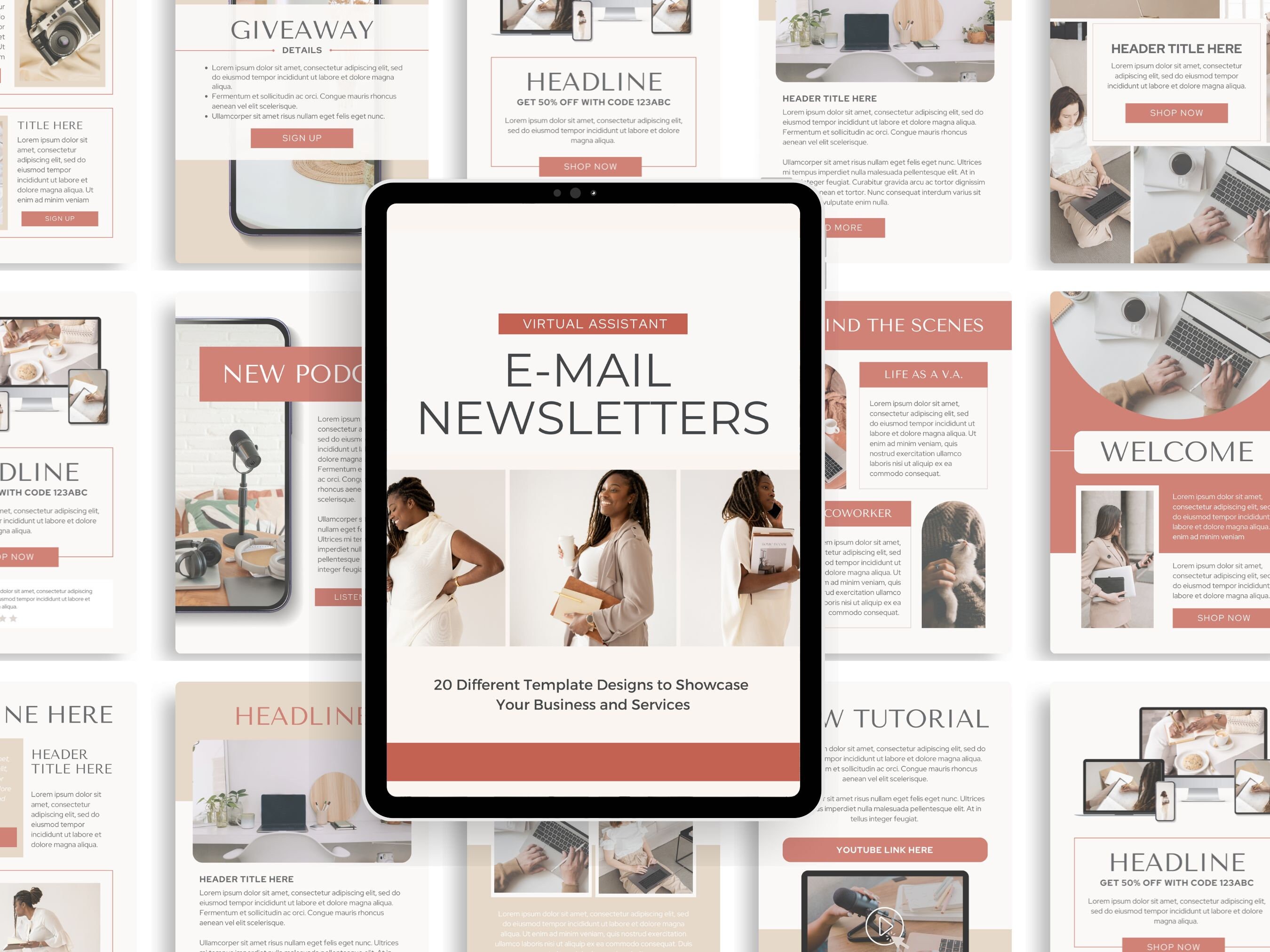 Virtual Assistant Newsletter Template, Social Media Manager, Website ...