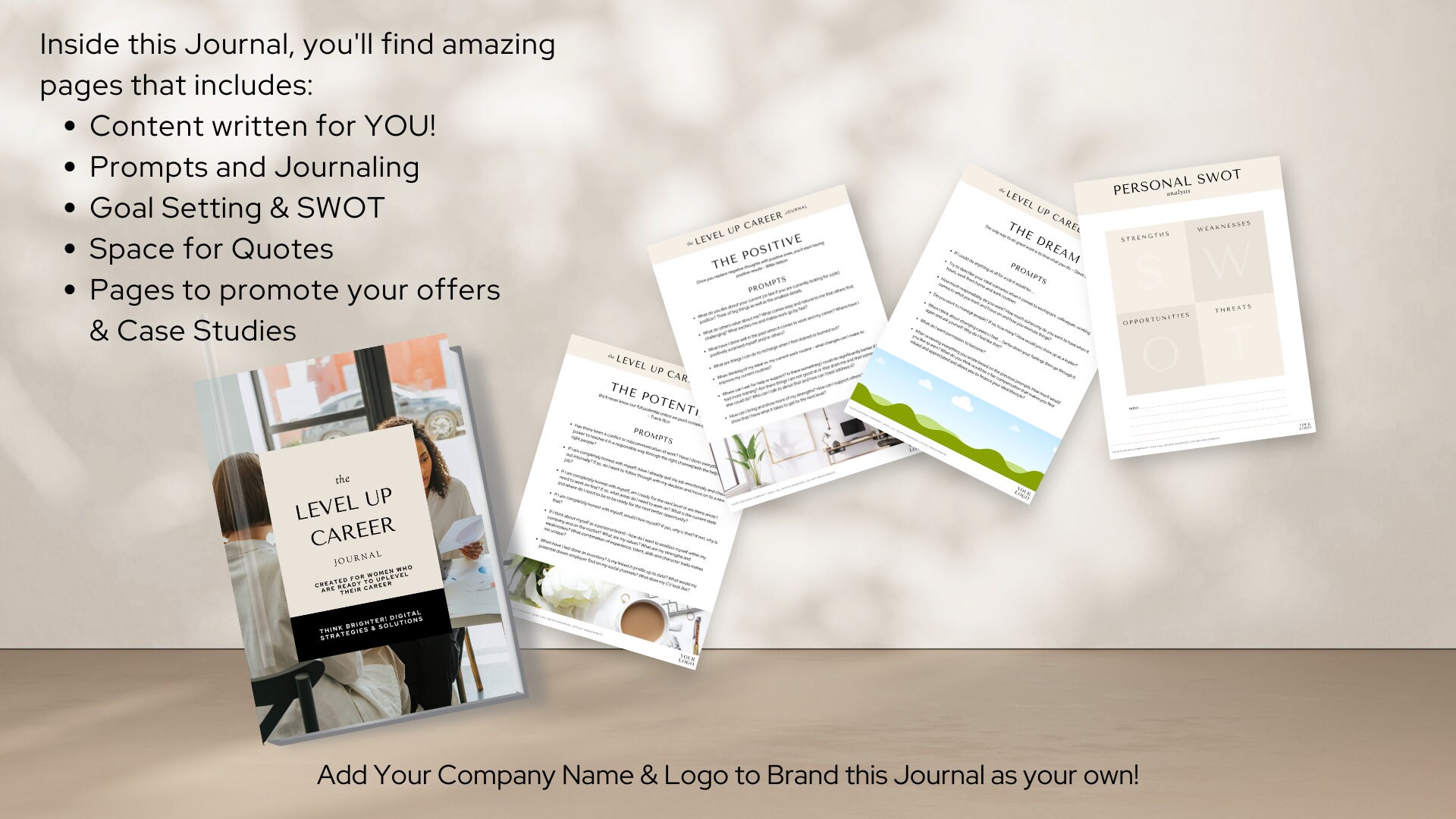 Level up Career Journal, Lead Magnet, Done for You Freebie, Canva ...
