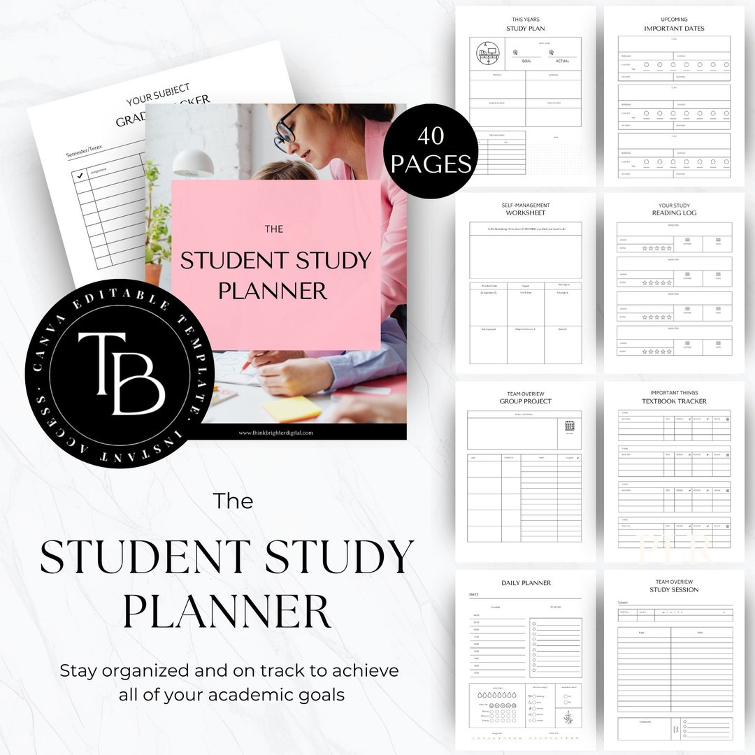 Student Planner Template Canva, Digital Goodnotes, Academic iPad ...