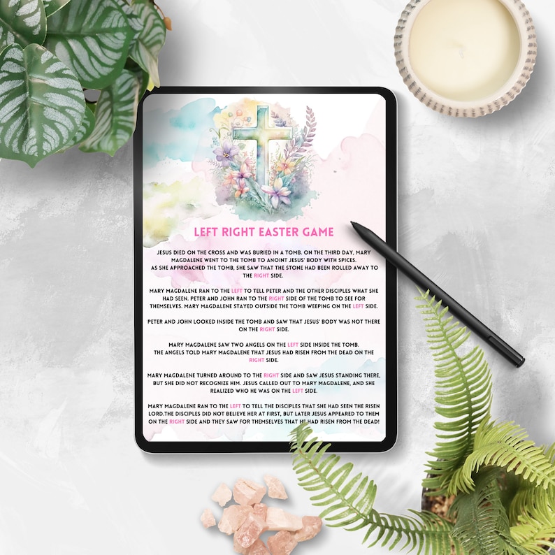 Left Right Easter Game, Easter Left Right Game, Easter Bible Games ...