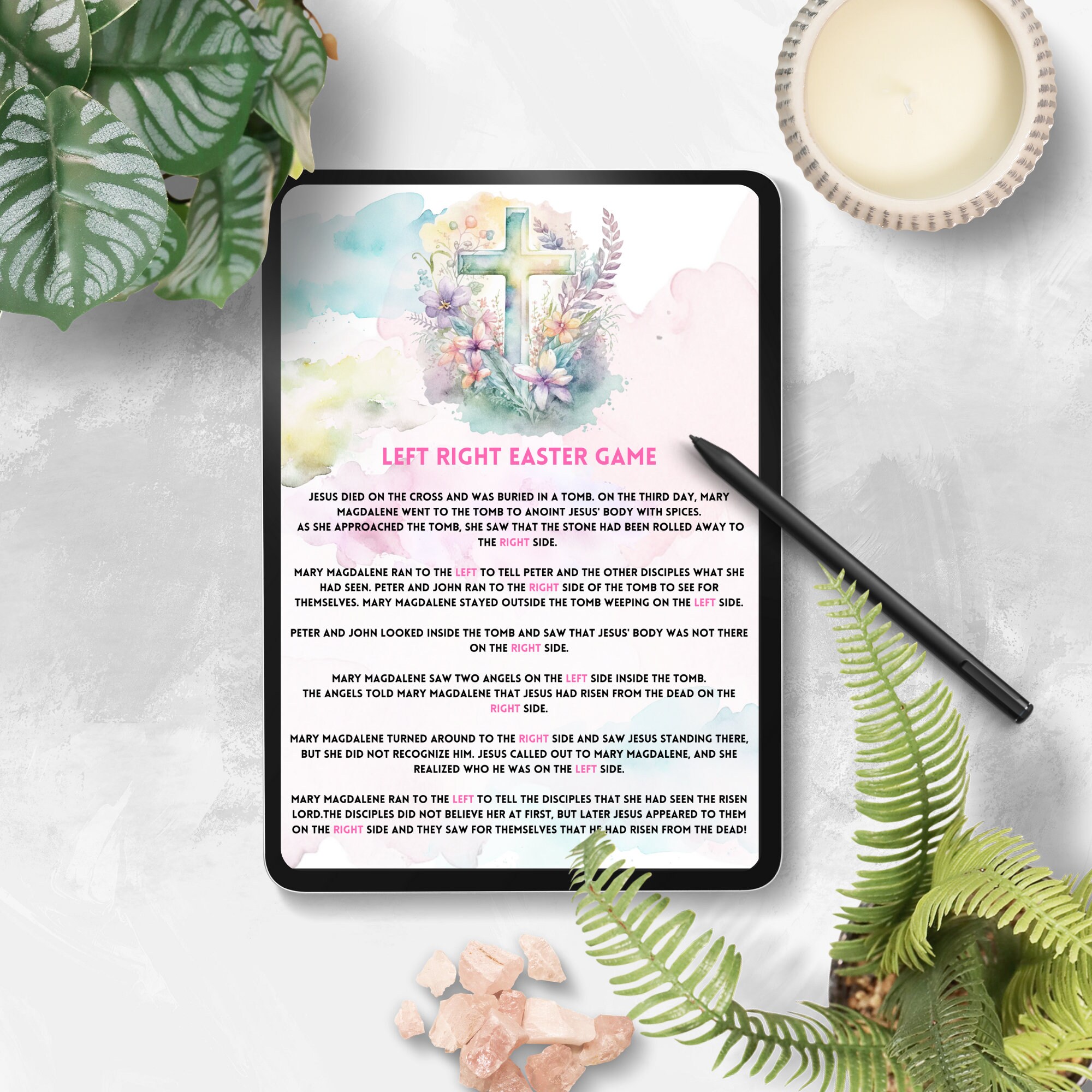 Left Right Easter Game, Easter Left Right Game, Easter Bible Games ...