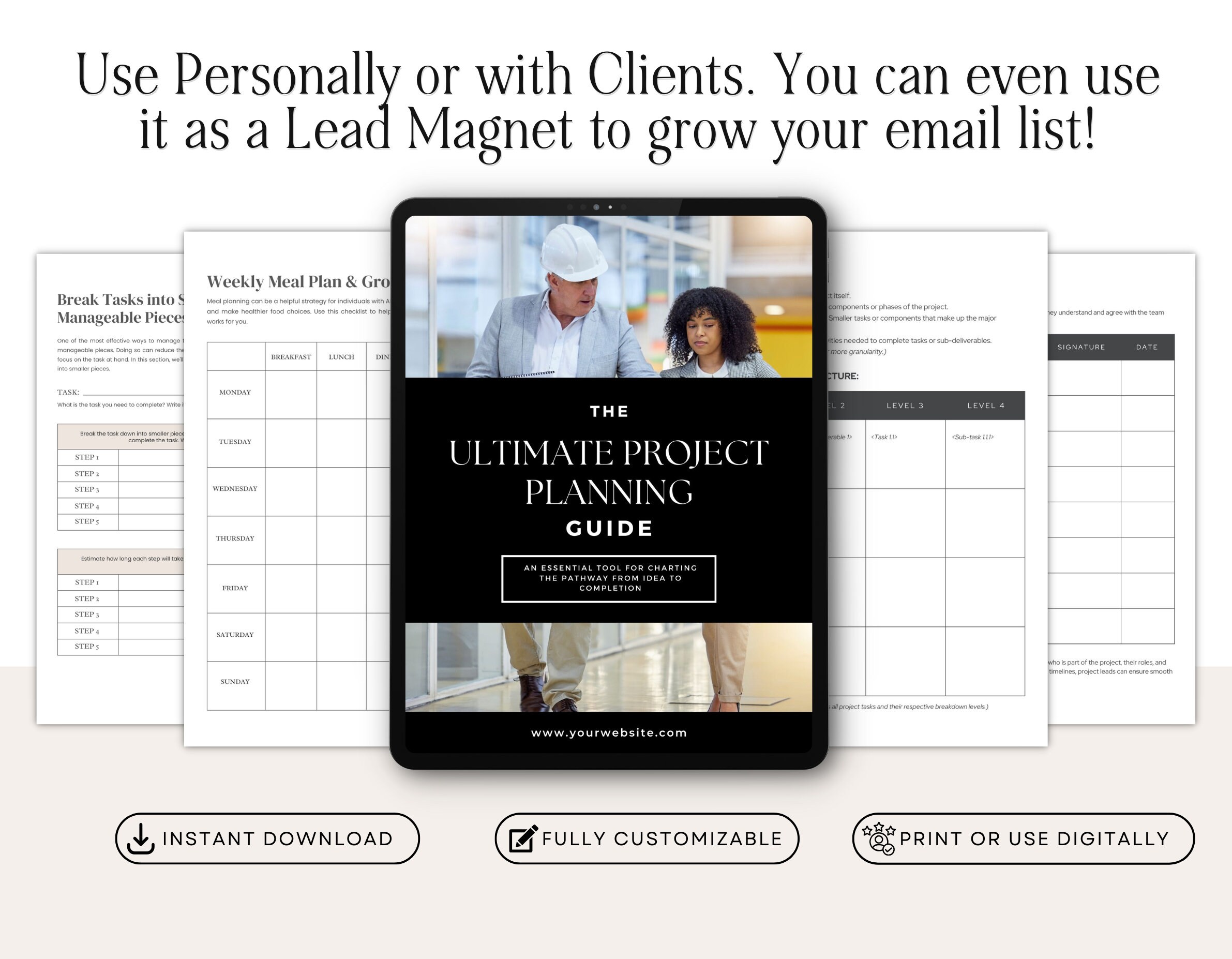 Project Manager Planner Printable, Digital Business Planner, Ultimate ...