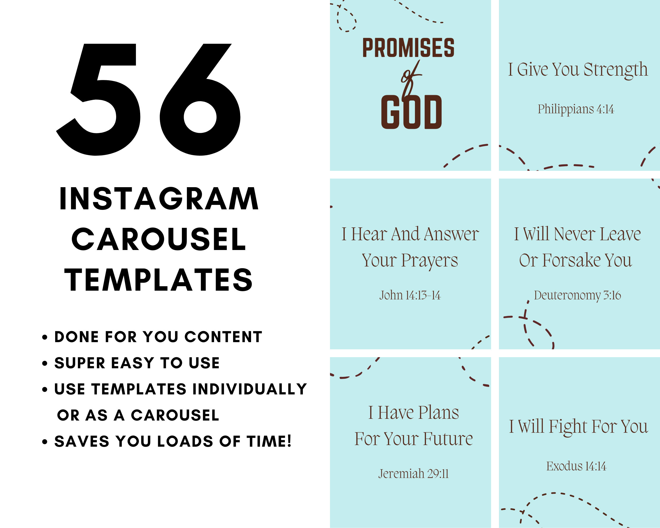 Instagram Carousel Post Template, Church Canva Templates, Social Media ...