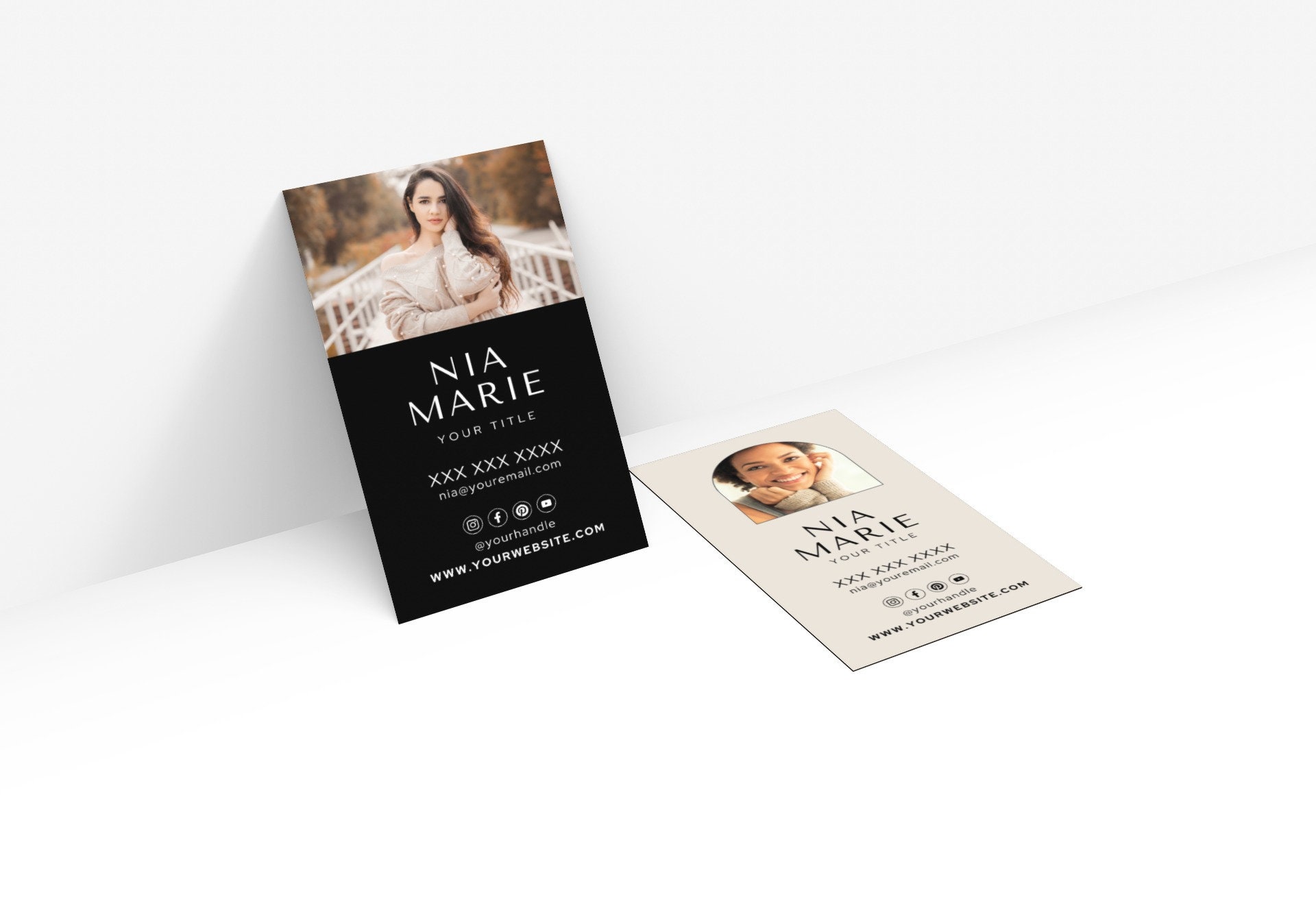 Coaching Business Card Template: Photo & QR Code, Editable Canva Design ...