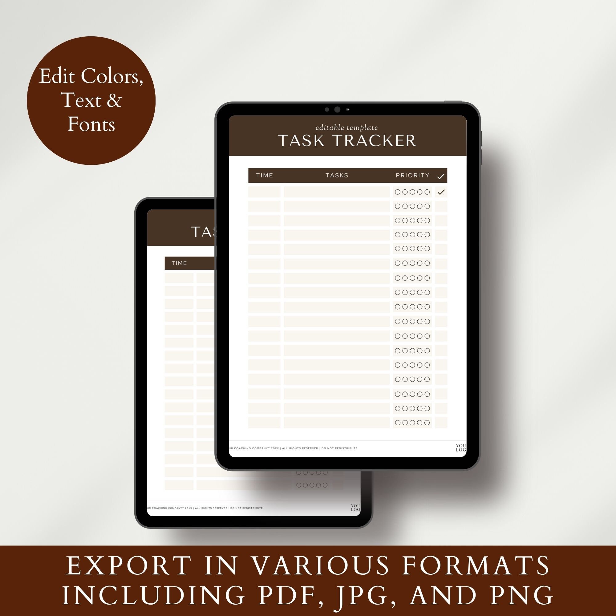 Printable to Do List, Daily Task Checklist Template, Canva Editable ...
