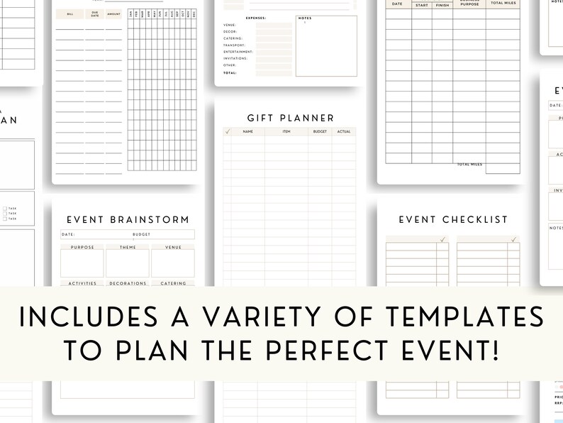Canva Event Planner Template: 40-page Business Bundle (instant Download ...