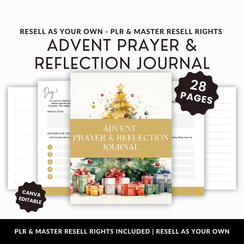 Prayer Journal Canva Template Plr, Bible Study Guide, Mrr Done for You ...