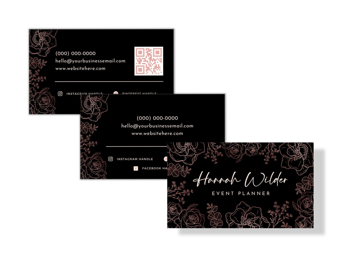 Event Planner Business Card Template Events Business Card - Etsy