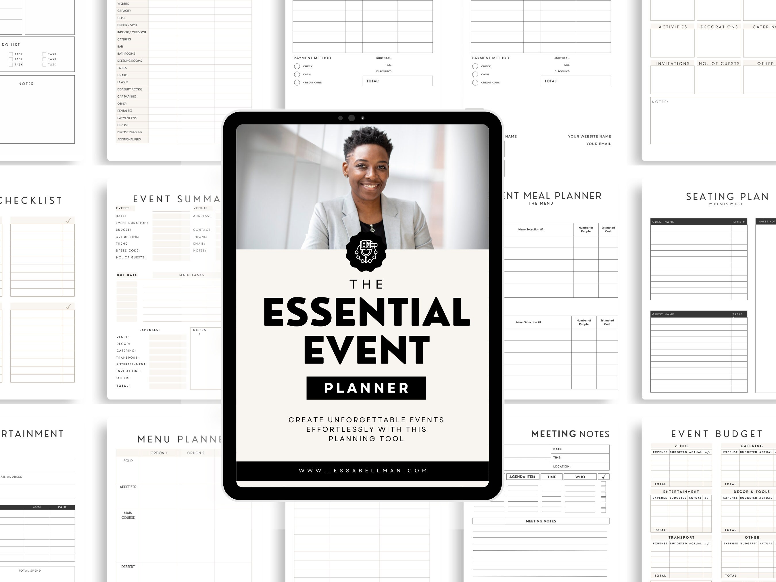 Canva Event Planner Template, Event Planning, Event Planner Printable ...