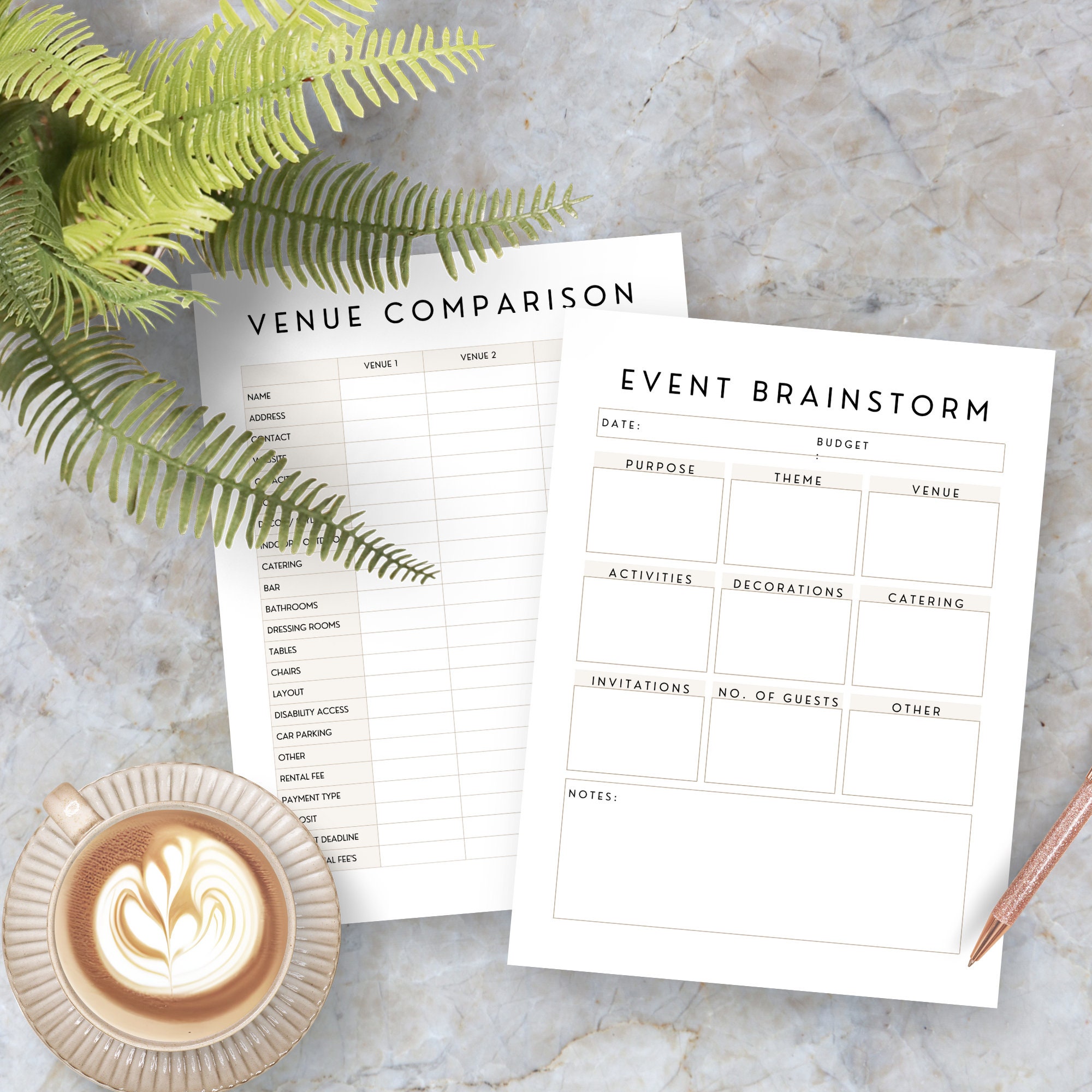 Canva Event Planner Template, Event Planning, Event Planner Printable ...
