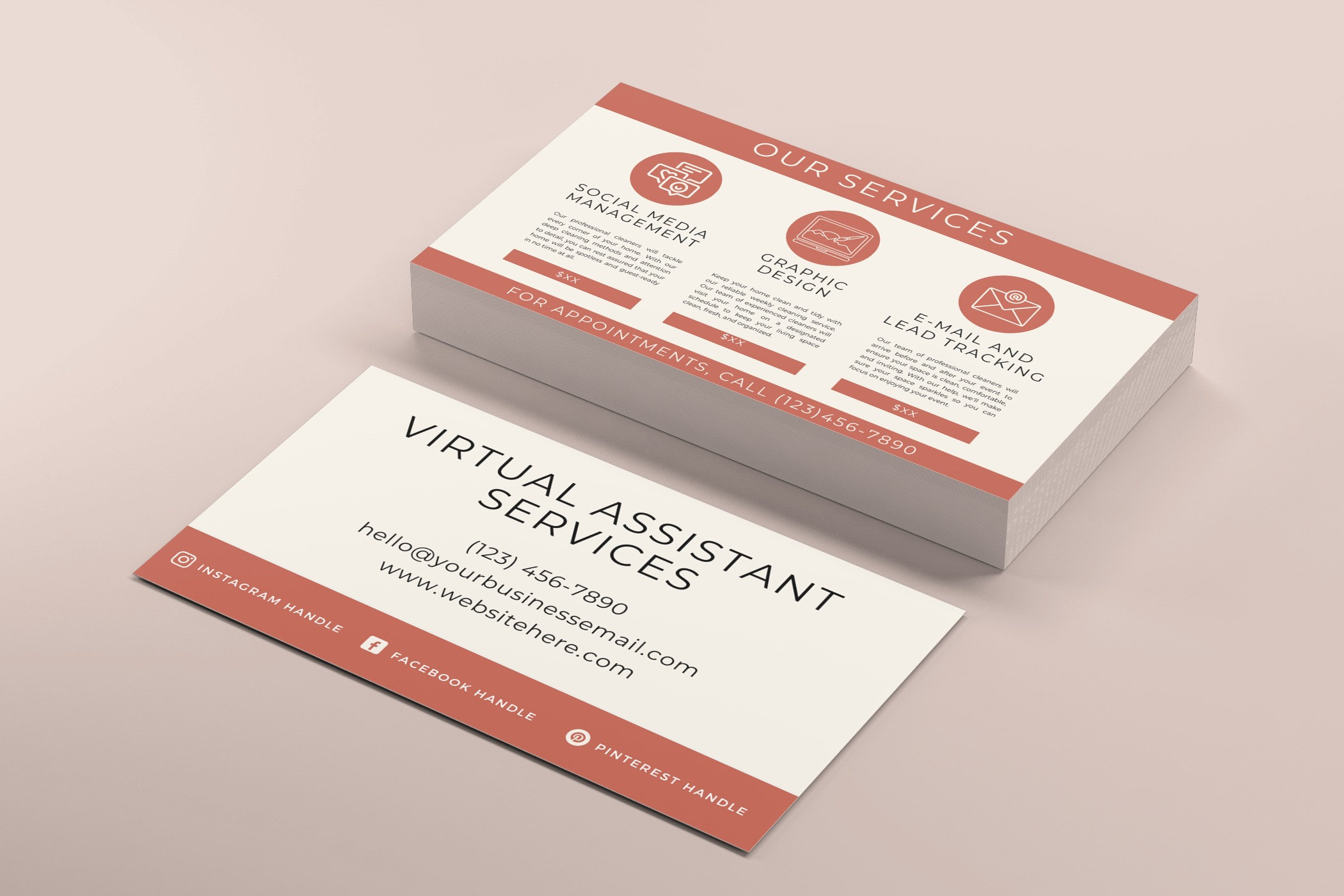 Virtual Assistant Business Card Canva, Client Welcome Pack, Va Social ...