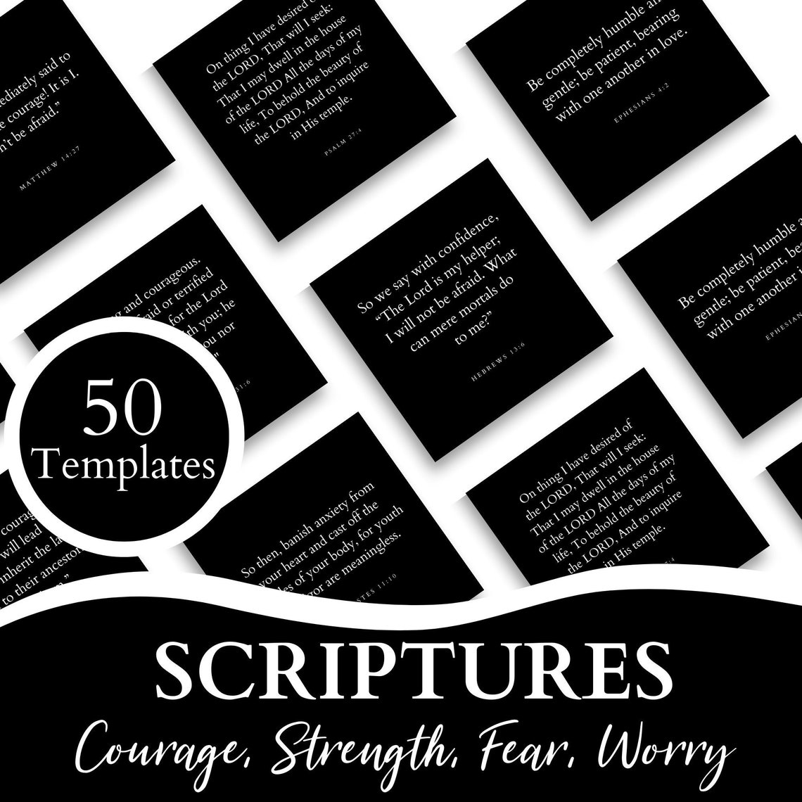Scriptures Social Media Image Bundle, Faith Quotes for Christians ...