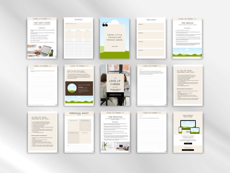 Level up Career Journal, Lead Magnet, Done for You Freebie, Canva ...