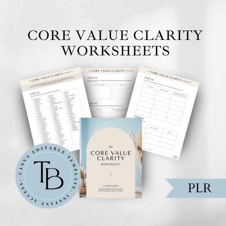 Core Values Worksheet SW - Etsy