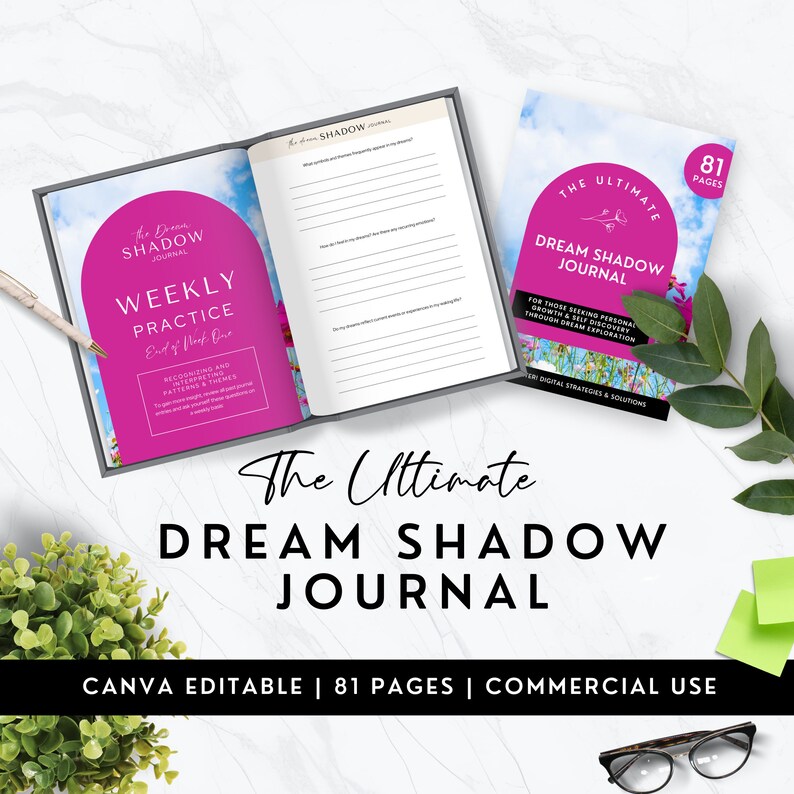 Well Being Journal Canva Mental Health Shadow Work Wellness - Etsy