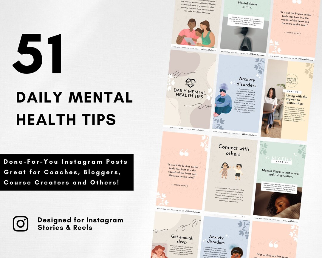 Mental Health Canva Templates, Coaching and Blogger, Editable Canva ...