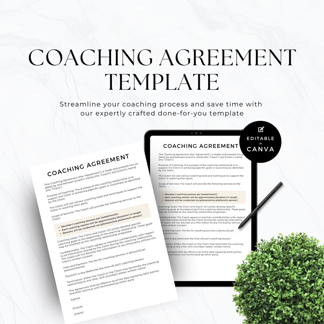 Life Coach Contract Template: Client Welcome Packet (canva Editable) - Etsy