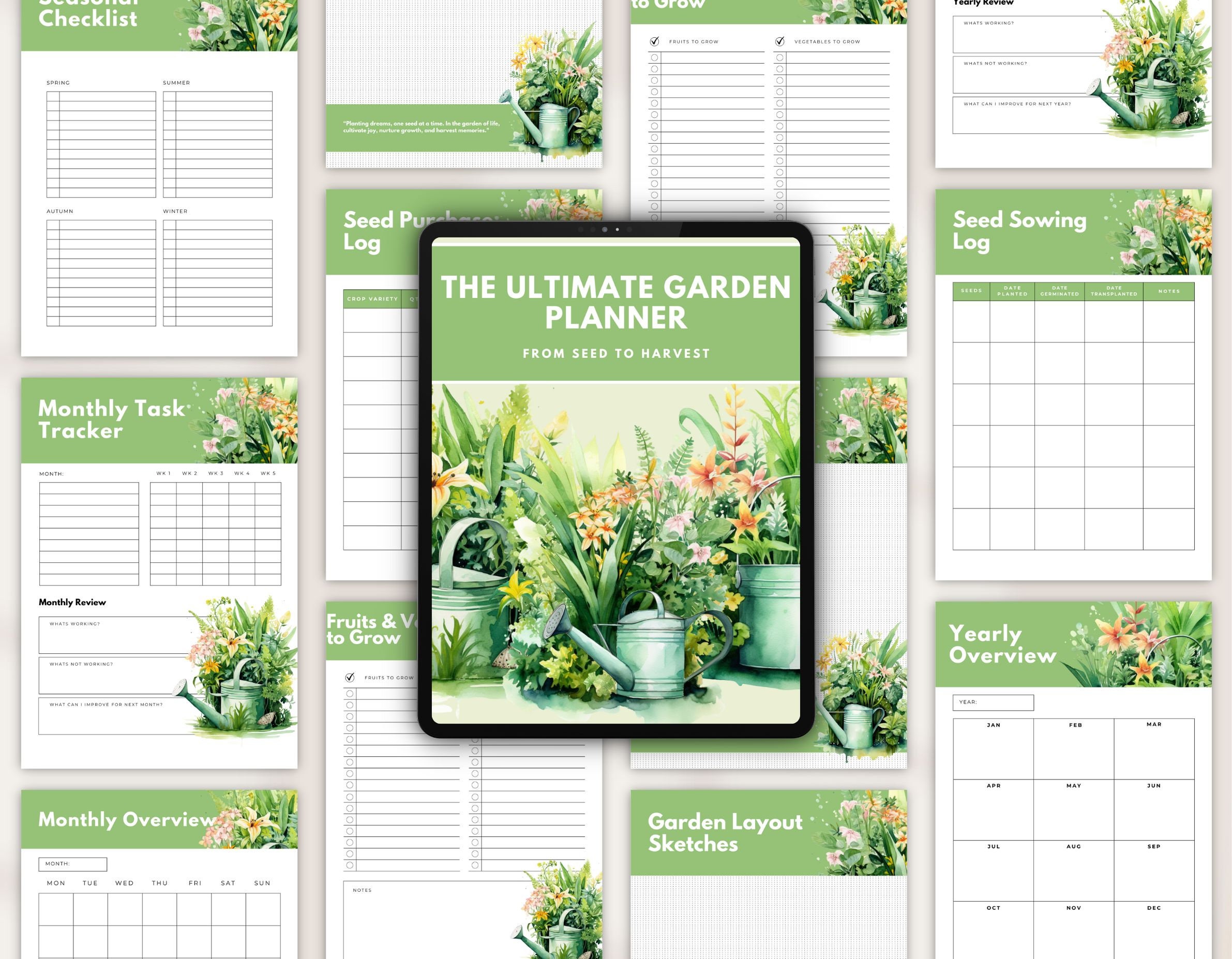 Canva Garden Planner, Gardening Logbook, Plant Organizer, Horticulture ...