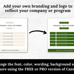 Challenge Social Media Post, 5-day Challenge Templates, Canva Template ...