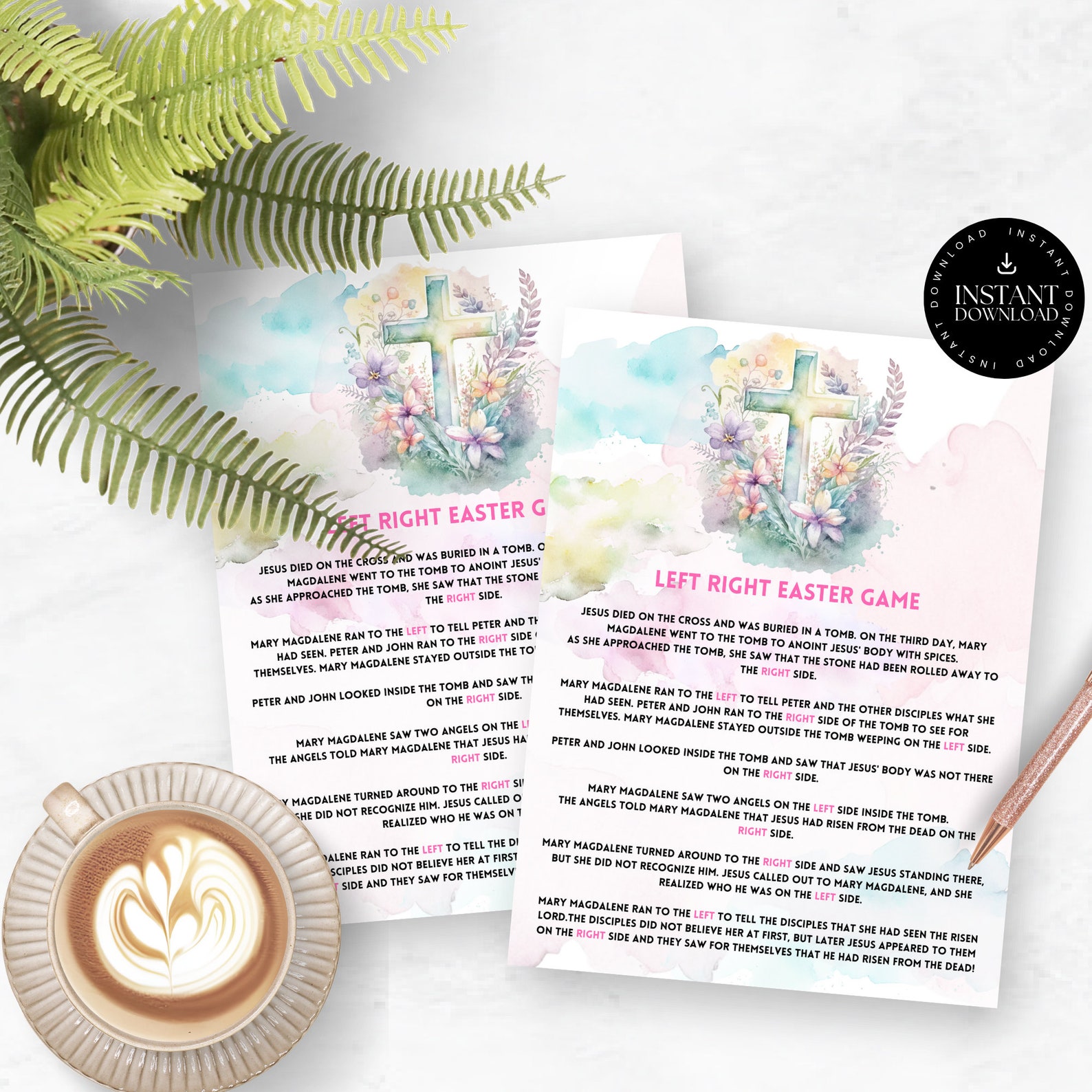 Left Right Easter Game, Easter Left Right Game, Easter Bible Games ...