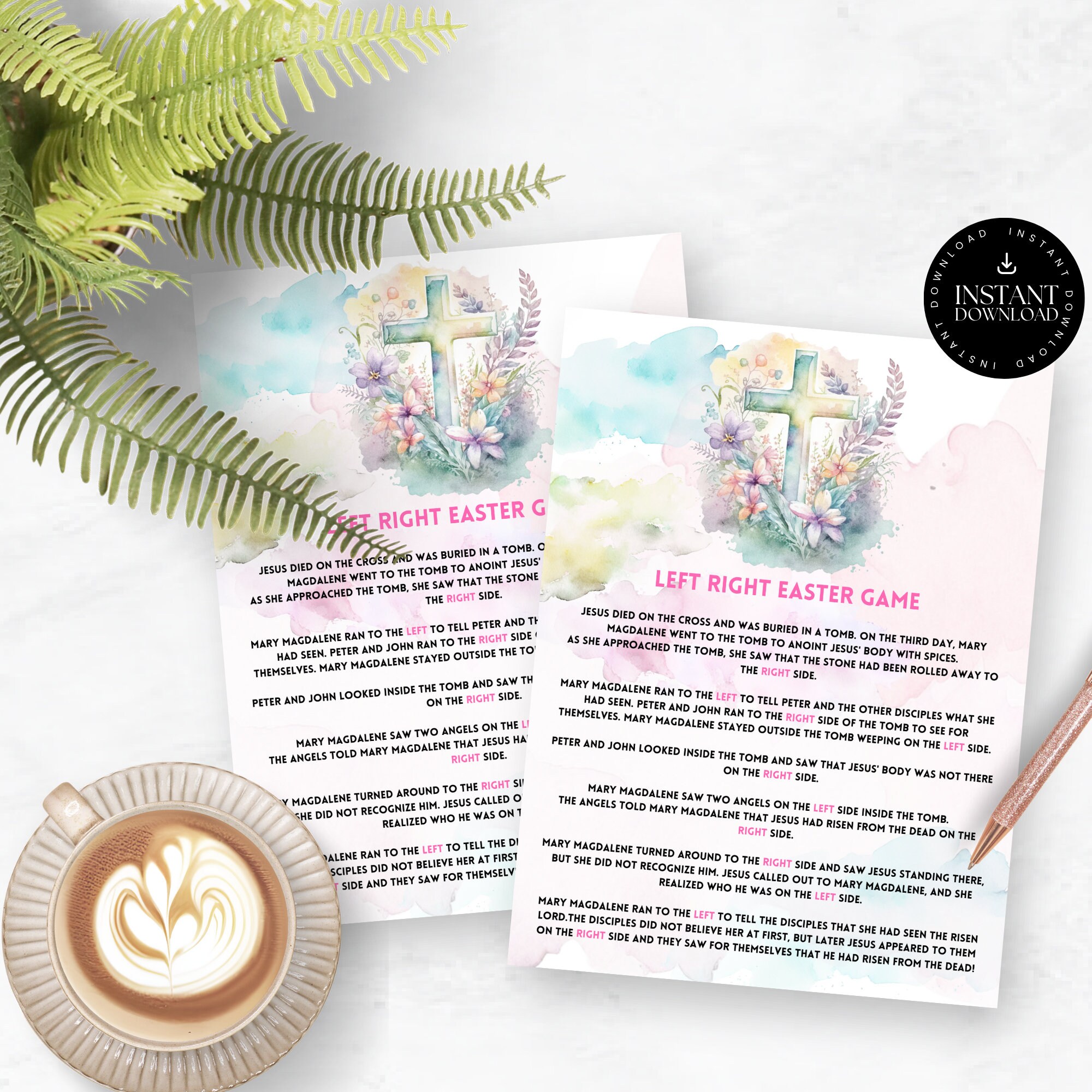 Left Right Easter Game, Easter Left Right Game, Easter Bible Games ...