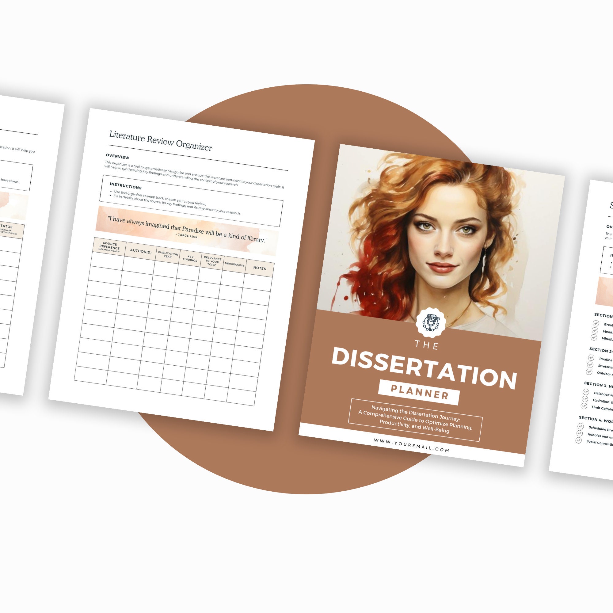 Dissertation Planner Printable, Student Project Planner, Us Letter ...