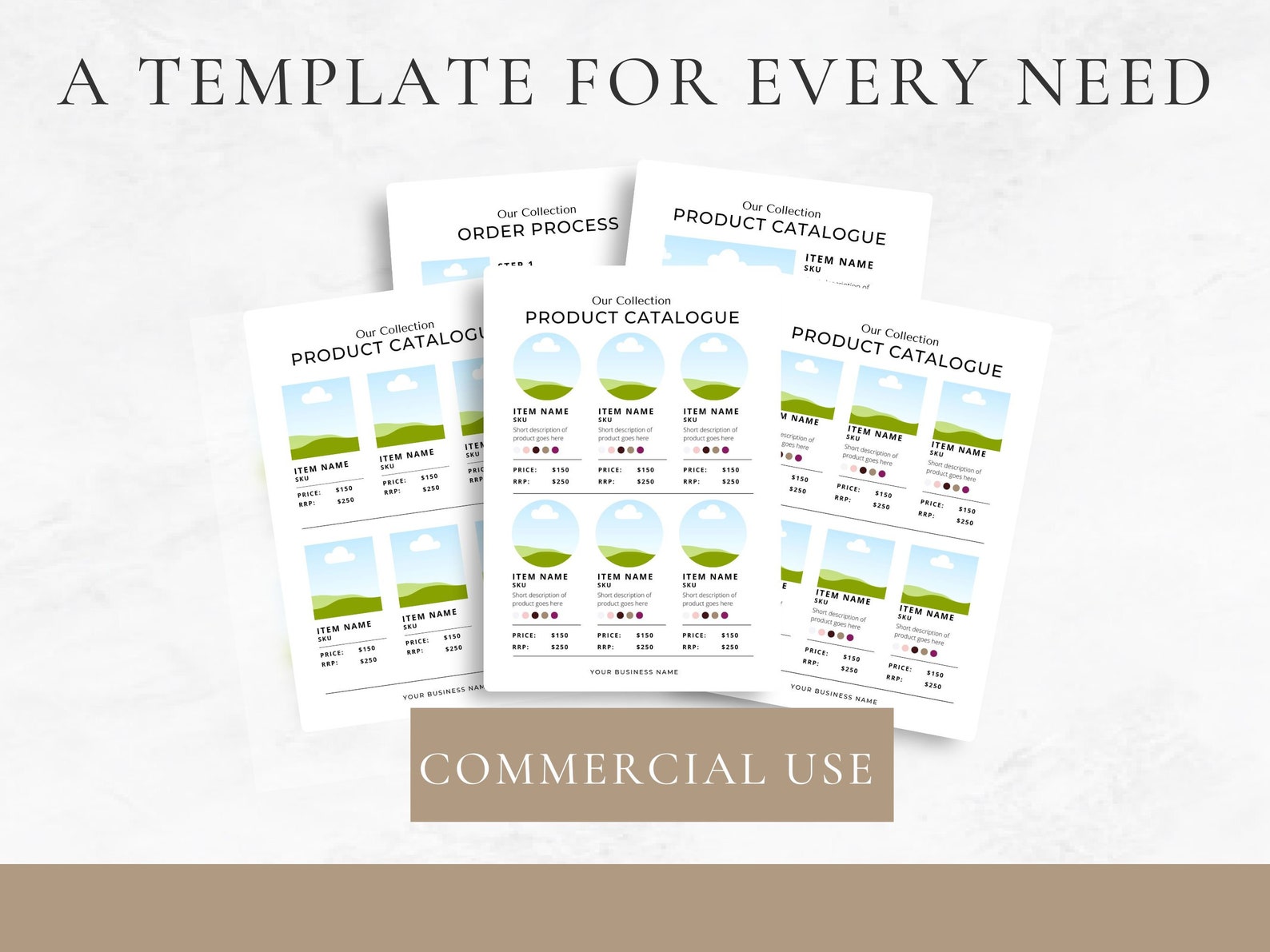 Line Sheet and Order Form Canva, Editable Template Catalog, Wholesale ...