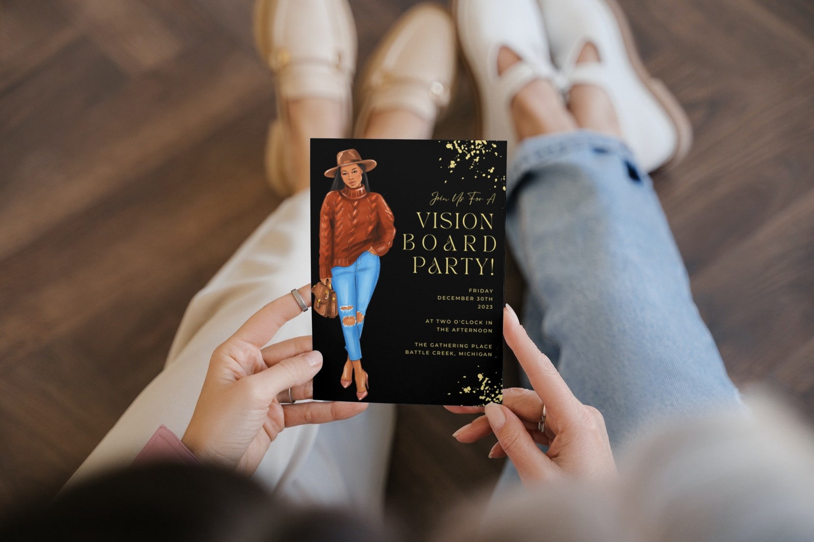 Vision Board Party Invitation, Vision Board Editable Party Invitation ...