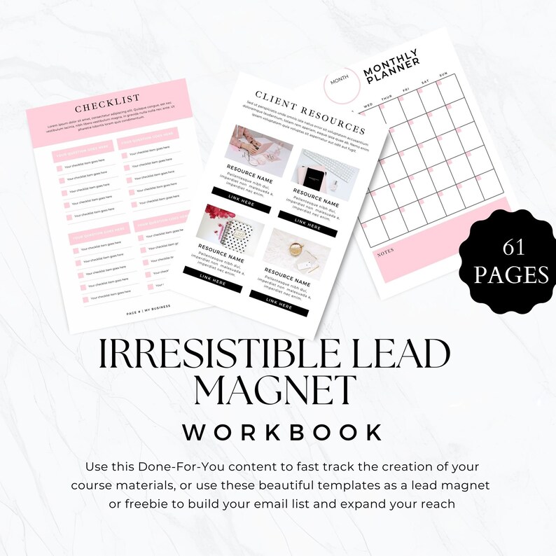 Editable Lead Magnet Canva Template for Coaches Course - Etsy
