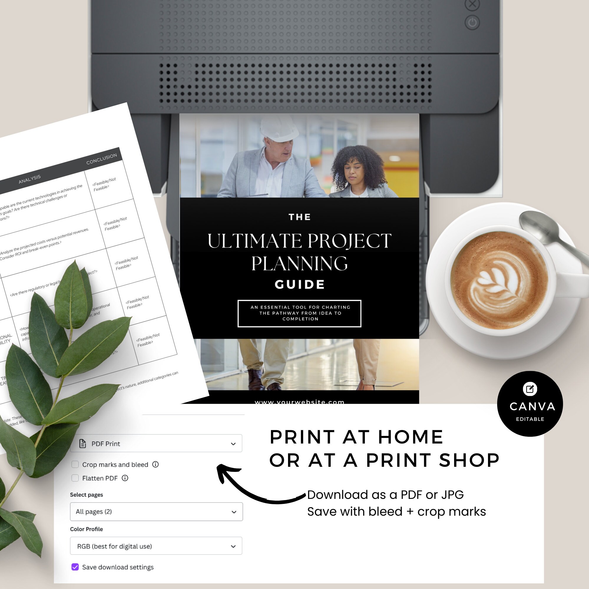 Project Manager Planner Printable, Digital Business Planner, Ultimate ...