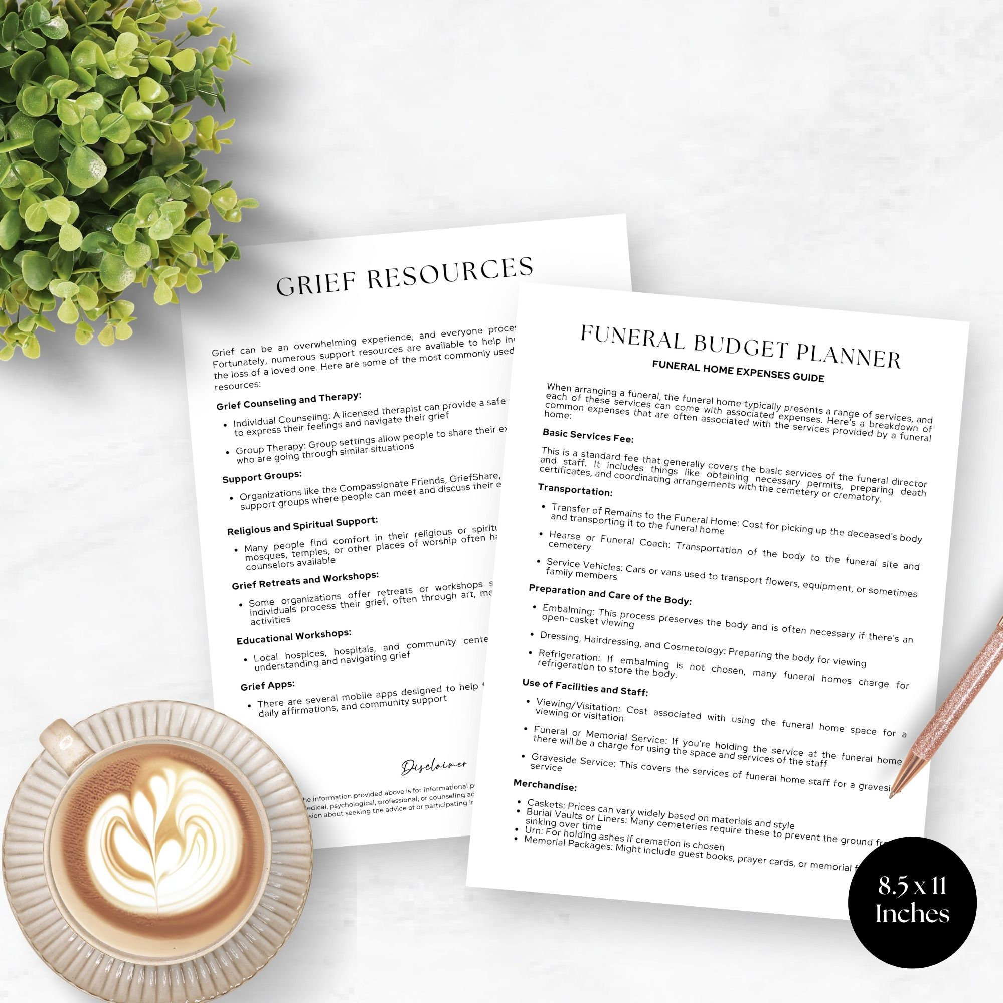 Funeral Planner, Celebration of Life Planner Checklist, Canva Editable ...