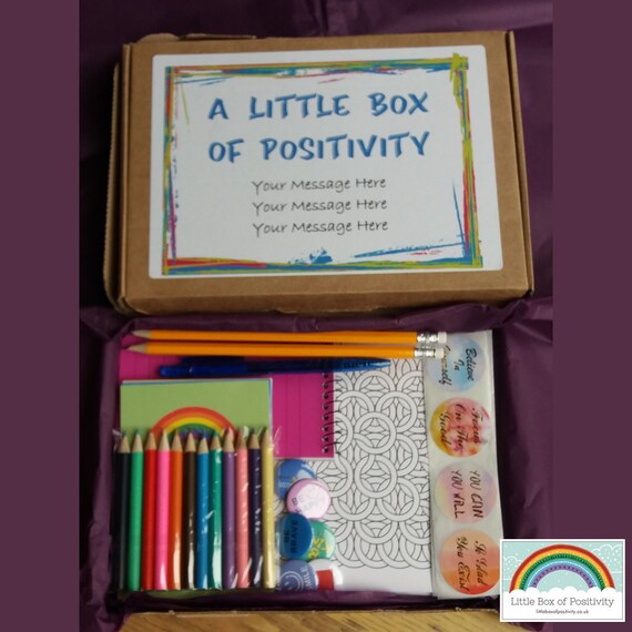 Positivity Colouring Box 3 Geometric / Optical. Letterbox | Etsy