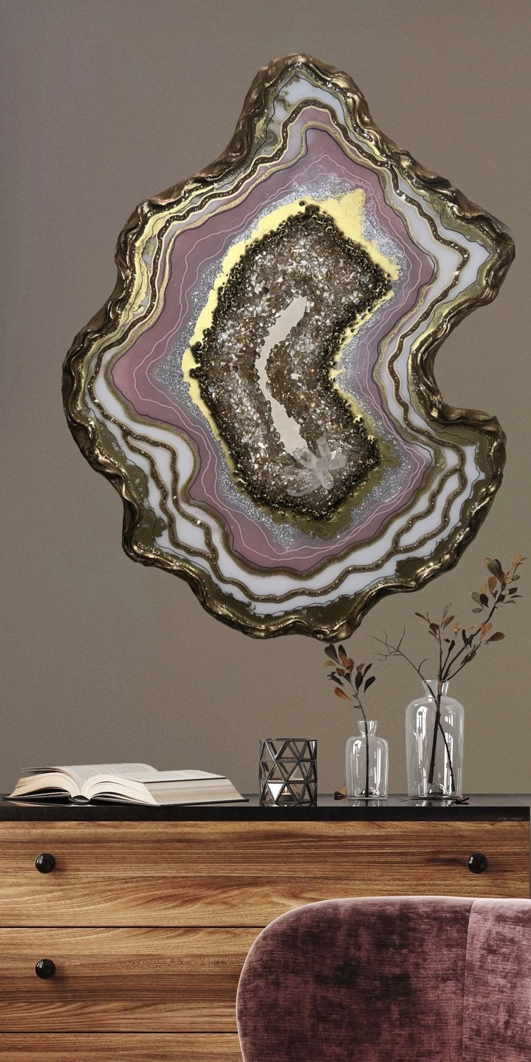 Geode Resin Art, Wall Art, Resin Art, Wall Decor,geode Resin Art,geode ...