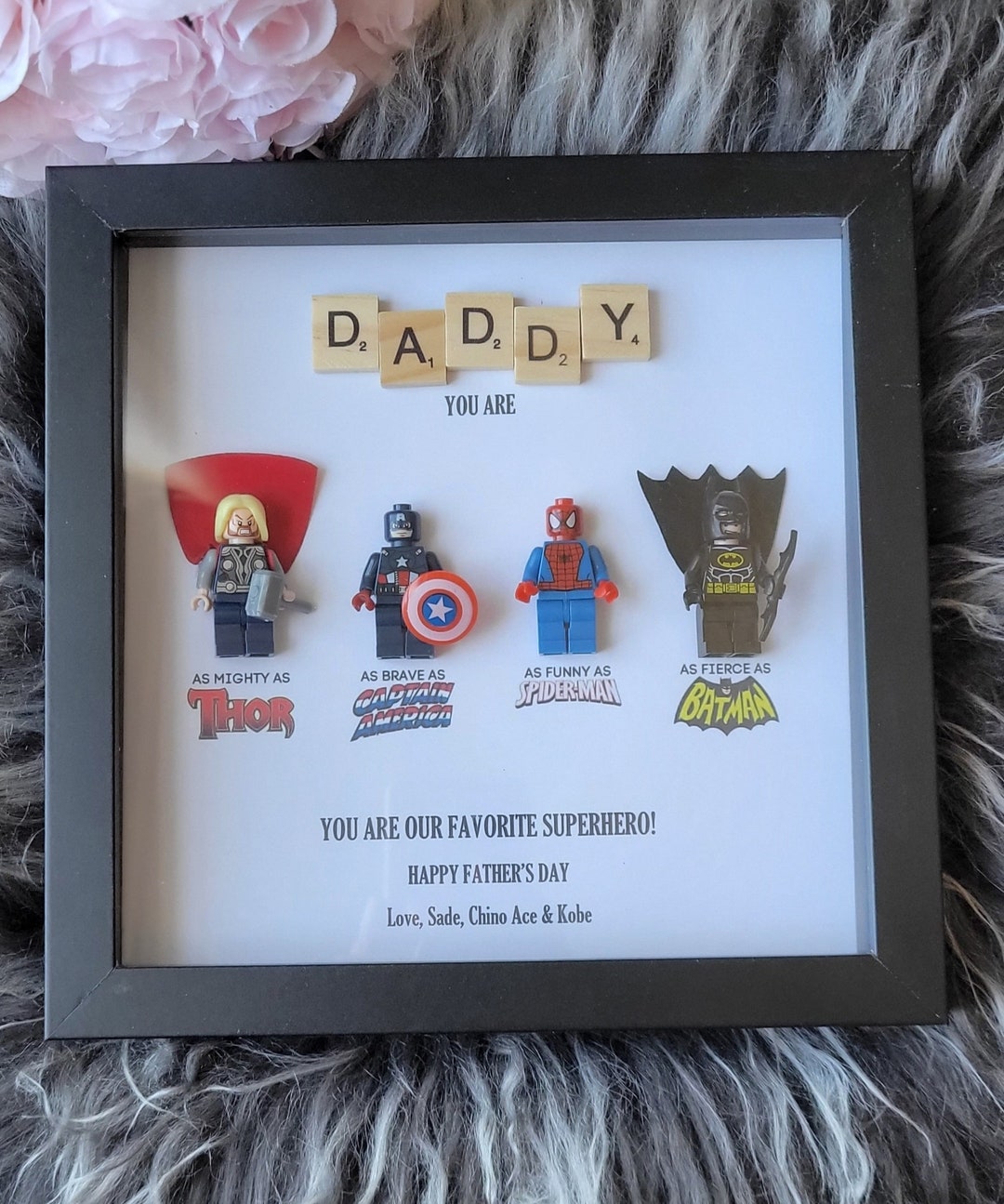 Dad Frame, Superhero Father Present, Dad Birthday Present, Best Dad ...