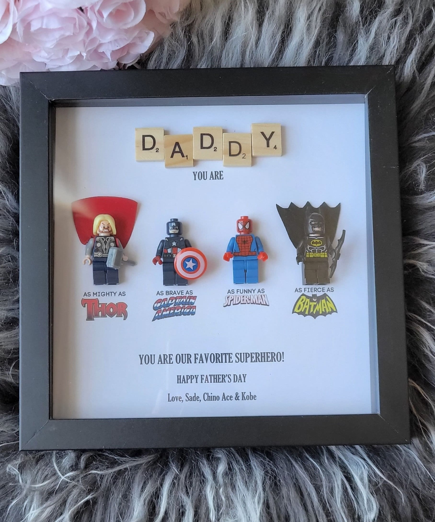 Dad Frame, Superhero Father Present, Dad Birthday Present, Best Dad ...