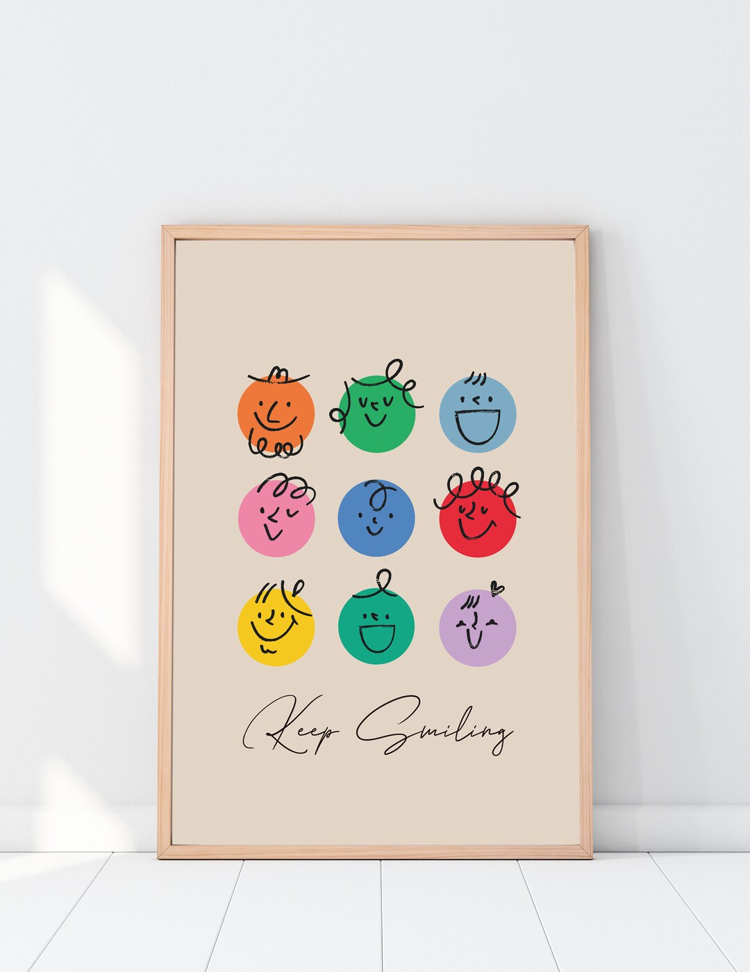 Keep Smiling Poster | Kids Room Decor | Wall Print | Wall Art ...