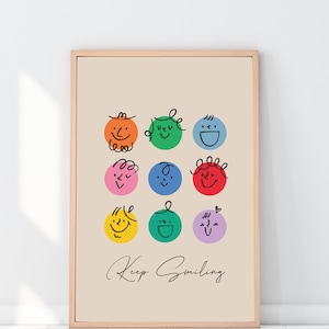 Keep Smiling Poster | Kids Room Decor | Wall Print | Wall Art ...
