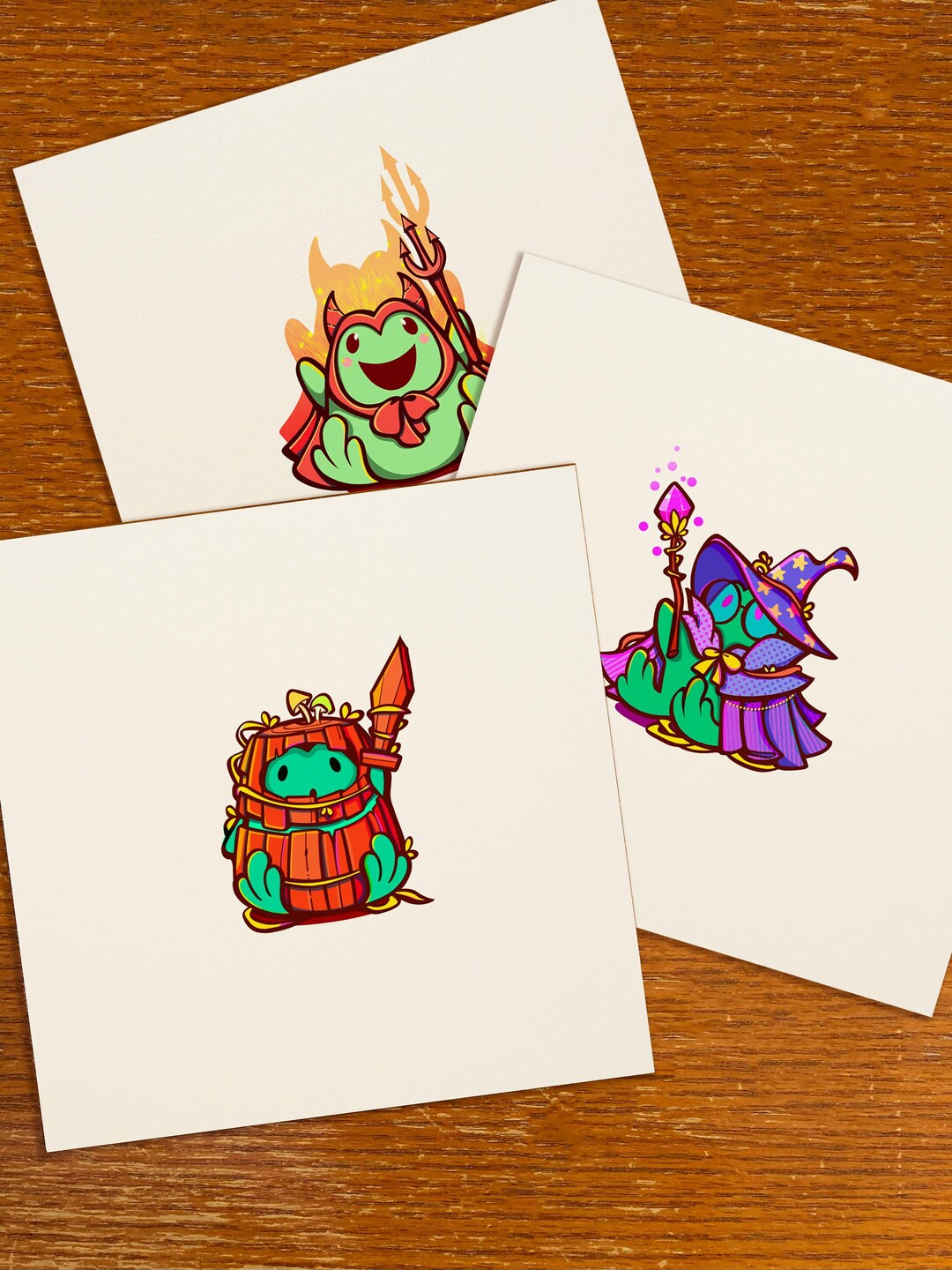 Guardian Frogs Print Bundle Mini Giclee Art Print Set - Etsy